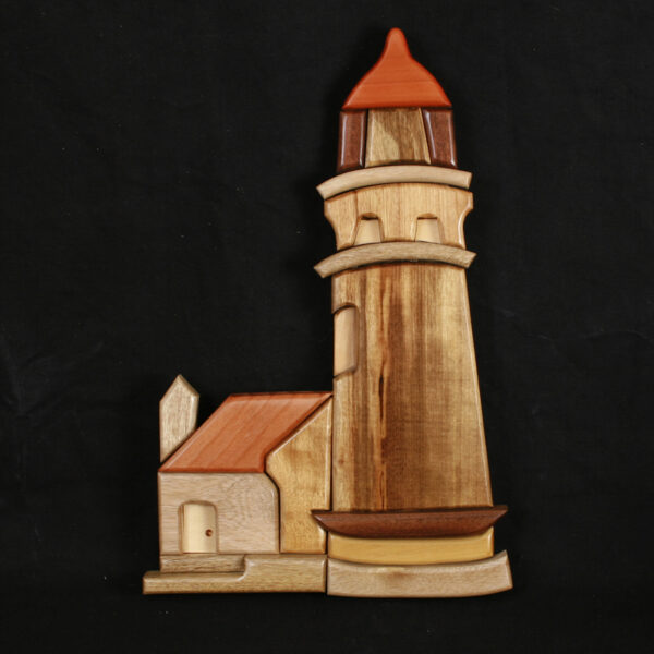 Umpqua Lighthouse Intarsia – Myrtlewood Gallery